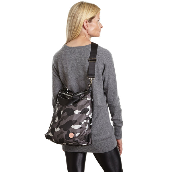 large work & travel crossbody bag | organized pockets, nylon, water ...