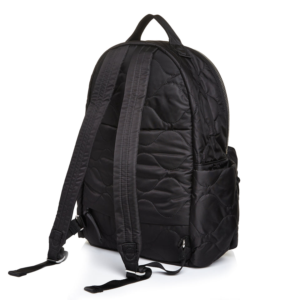 large quilted work & travel backpack | padded laptop pocket ...