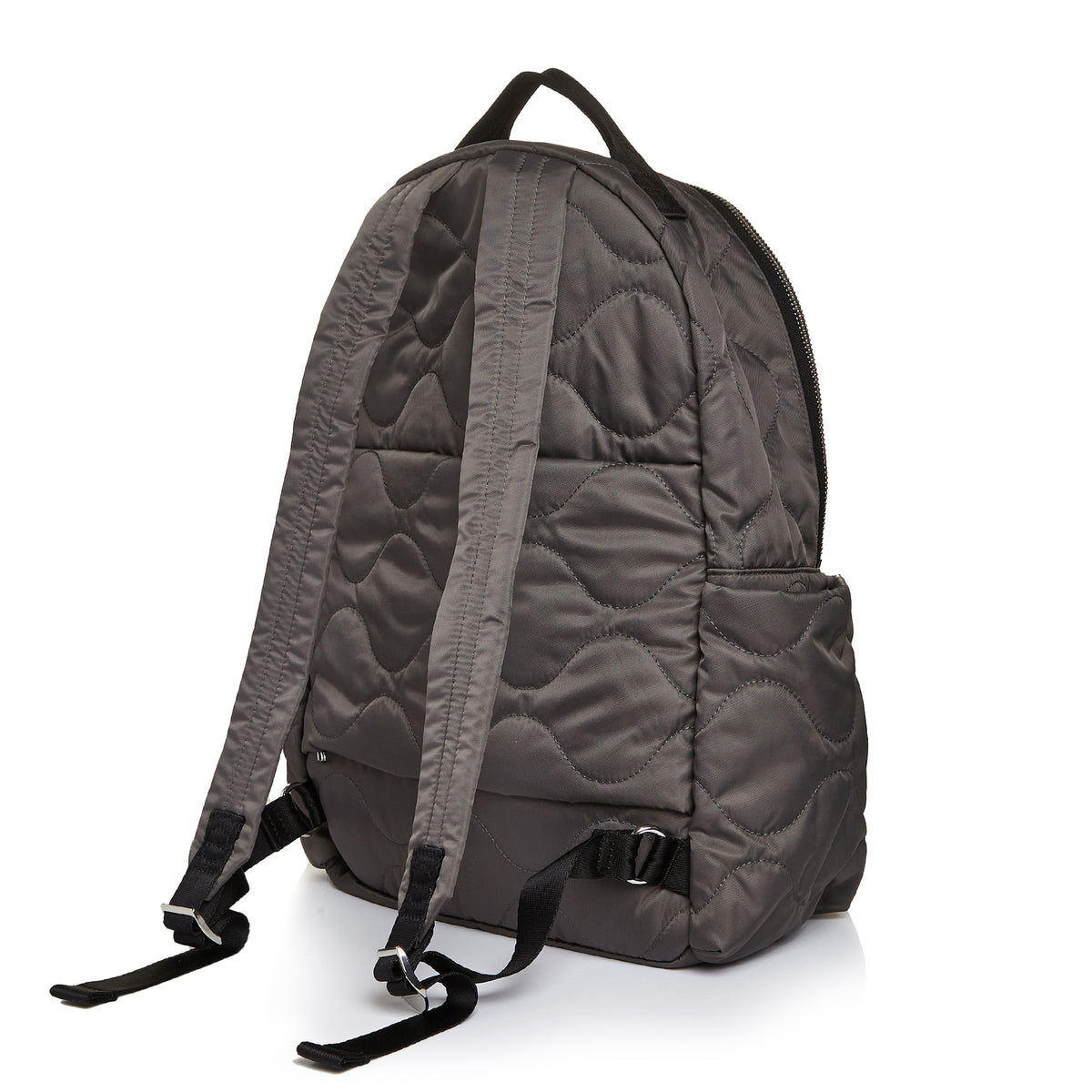 large quilted work & travel backpack | padded laptop pocket ...