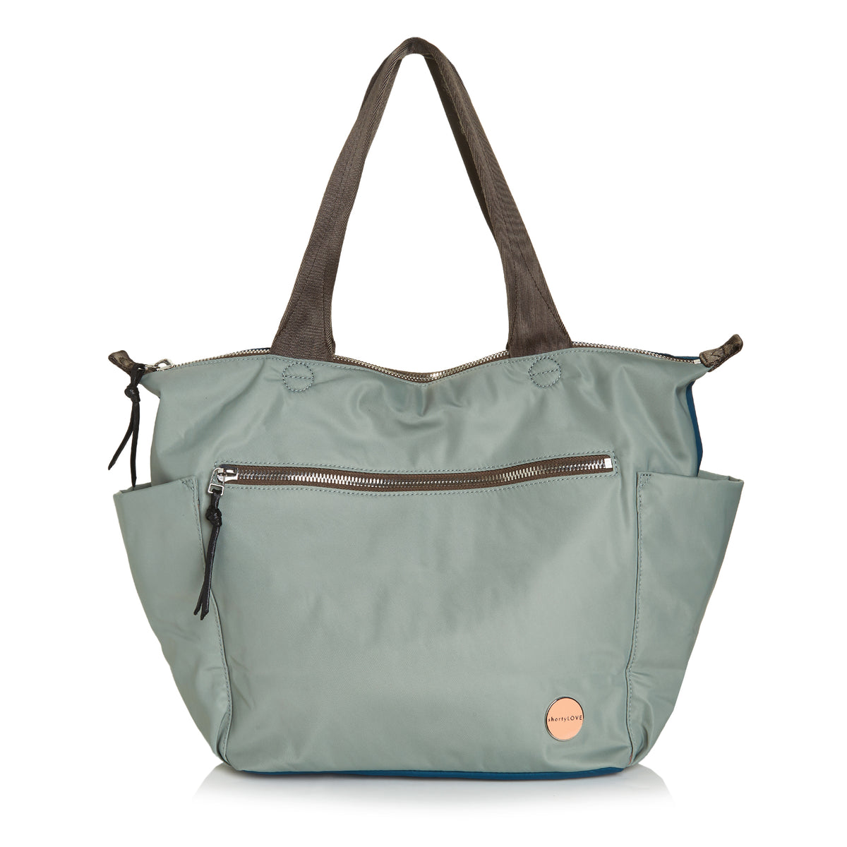 medium work tote bag | laptop ready, water bottle holders, zipper top ...