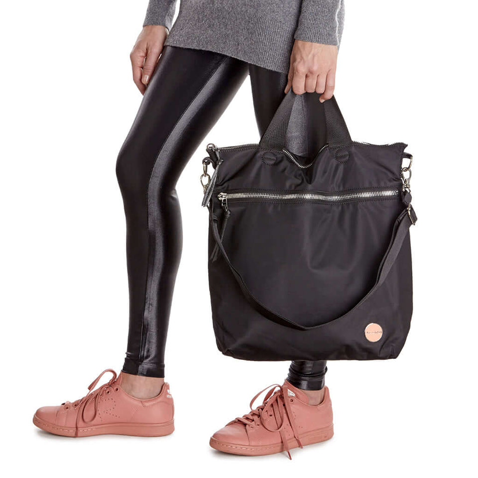 large work & travel crossbody bag | organized pockets, nylon, water ...